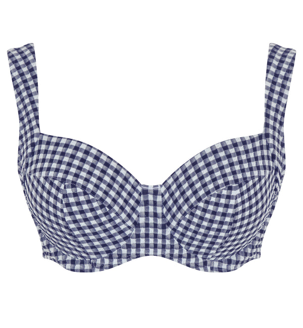 Panache Olivia Full Cup Underwire Bikini Top (SW1722) - Navy Gingham ...