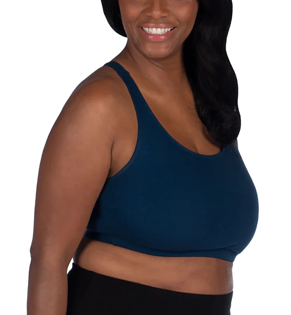 Leading Lady Serena Wirefree Racerback Sports Bra (514) - Navy ...