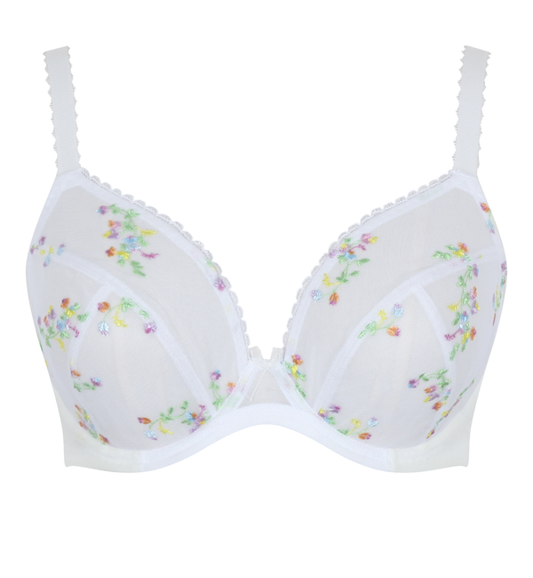 Panache Meadow Plunge Underwire Bra (10976) - Ivory - Breakout Bras