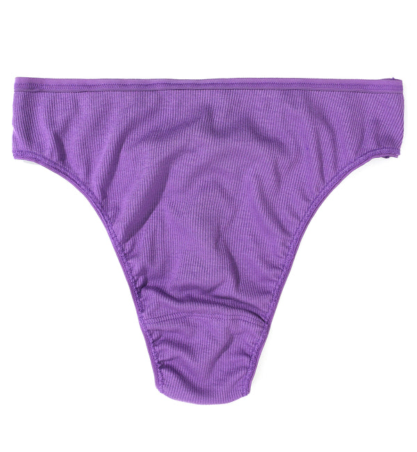 Hanky Panky Eco Rib High Cut Thong (671854) - Acai Berry - Breakout Bras