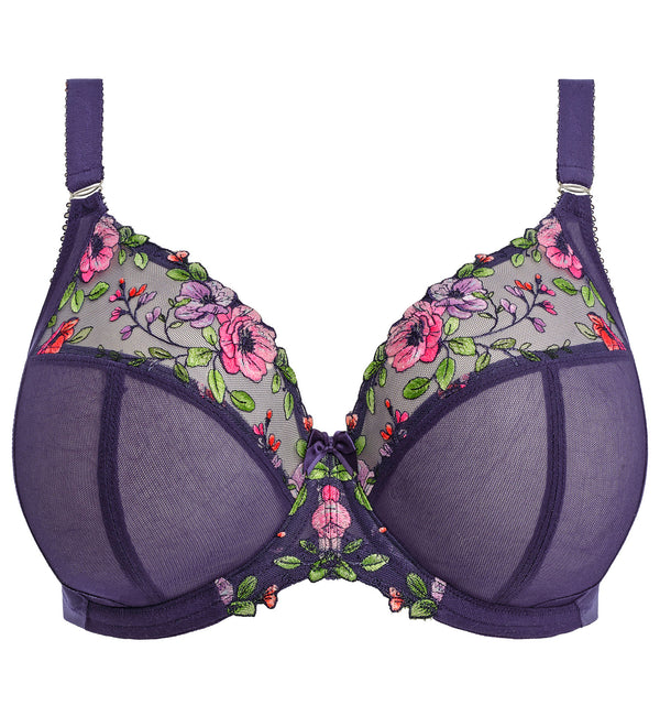 Elomi Himari Plunge Underwire Bra (302102) - Midnight - Breakout Bras