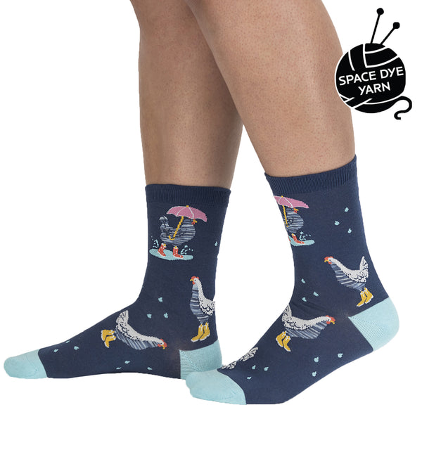 SOCK it to me Women's Crew Socks (SITMWCS) - Chicken Little - Breakout Bras