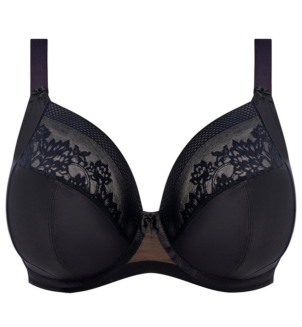 Elomi Nerina Stretch Lace Plunge Underwire Bra (302734) - Black ...