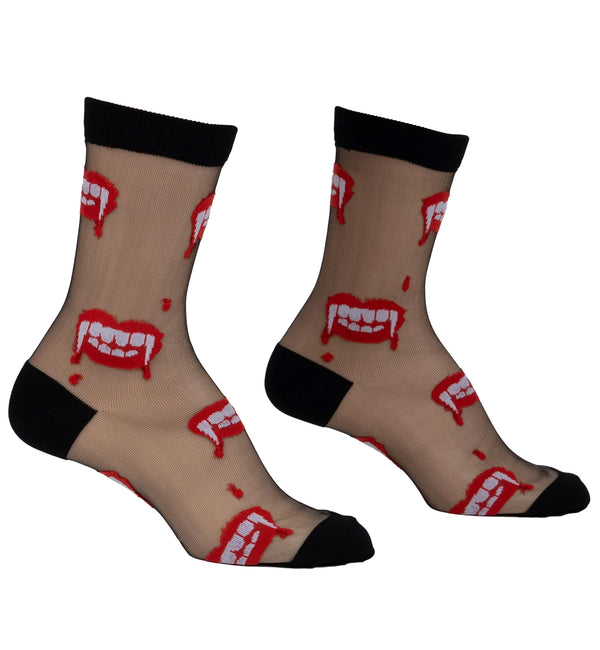 SOCK it to me Sheer Crew Socks (SITMSCS) - Bite Me - Breakout Bras