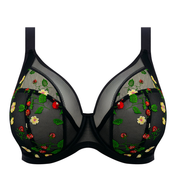 Elomi Samira Underwire Plunge Bra (300902) - Black - Breakout Bras