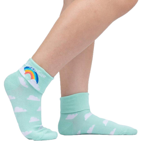 SOCK it to me 2-Way Turn Cuff Crew Socks - Somewhere Over the Rainbow ...