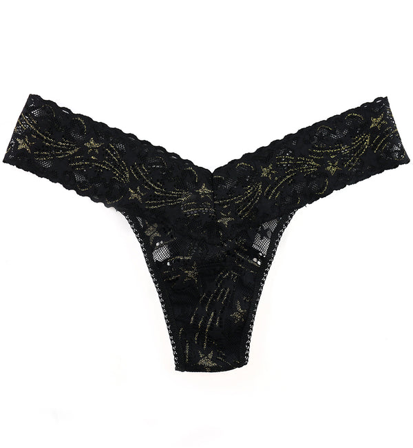 Hanky Panky Night Fever Low Rise Thong (151586) - Black/Gold - Breakout ...
