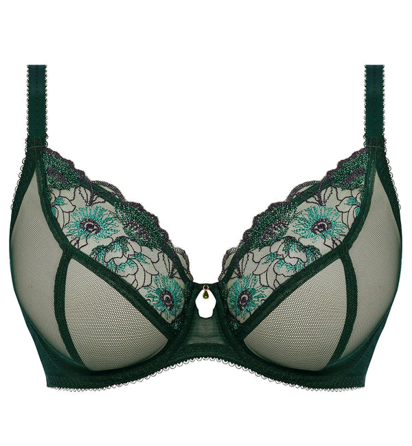 Freya Loveland Plunge Underwire Bra (401002) - Deep Emerald - Breakout Bras