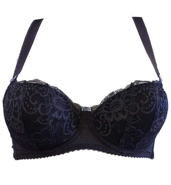 Comexim Hematite Half Cup 3HC Padded Underwire Bra (CMHEMAT3HC) - Stee ...