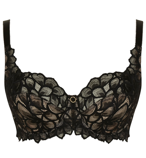 Panache Allure Stretch Lace Full Cup Underwire Bra (10765) - Black/Lat ...