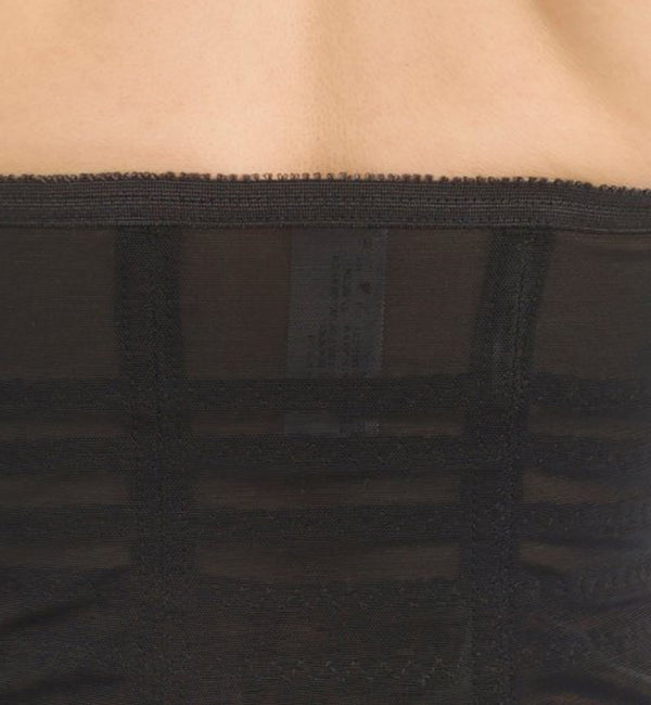 Rago Satin Panel Waist Cincher (821) - Black - Breakout Bras