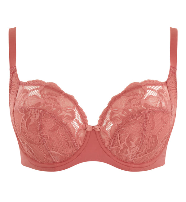 Panache Rocha Low Front Balconnet Underwire Bra (10341)- Garnet Rose ...