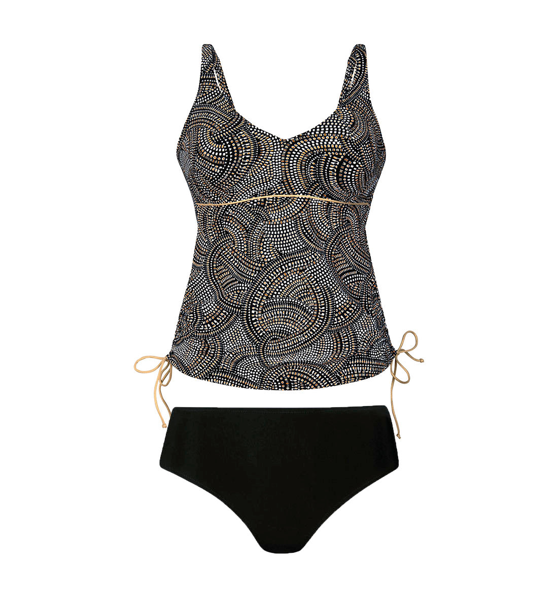 Anita Amber Glow Malaika Adjustable Side Underwire Tankini (8472)- Bla