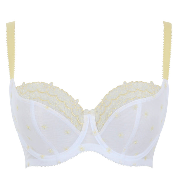 Cleo by Panache Blossom Balconnet Underwire Bra (10581) - White/Lemon ...