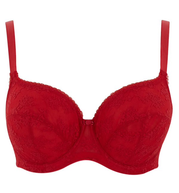 Panache Tango Lace Underwire Balconette Bra (10966) - Scarlet ...