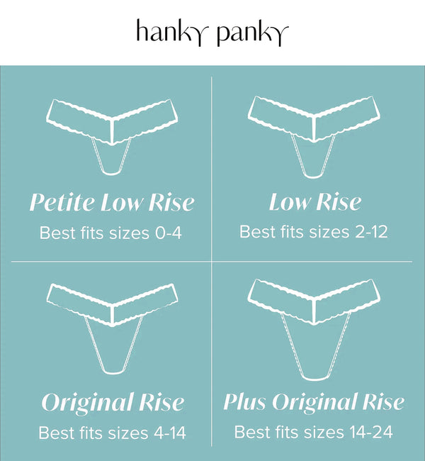 Hanky Panky Cotton Original Rise Thong (891801P) - Navy - Breakout Bras