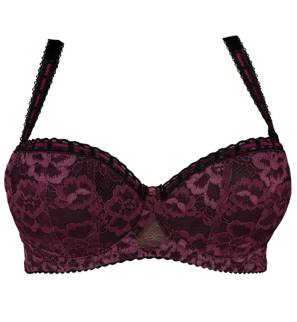 Comexim Lorena Half Cup 3HC Padded Underwire Bra (CMLORENA3HC) - Purpl ...