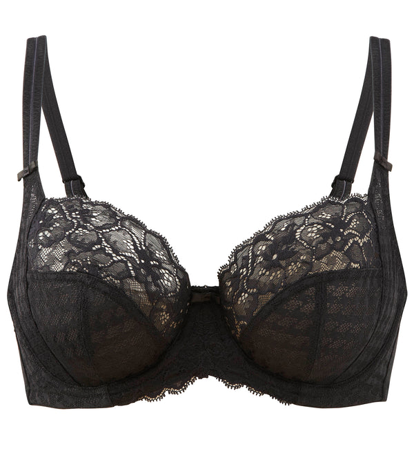Panache Envy Balcony Underwire Bra (7285) - Black - Breakout Bras