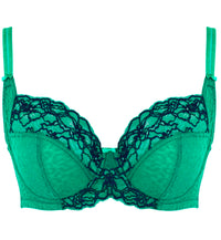 Panache Envy Balcony Underwire Bra (7285) - Emerald Leopard - Breakout Bras
