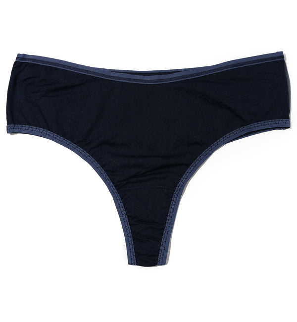 Hanky Panky MoveCalm Hi-Rise Thong (2P1924) - Blackberry Crumble/Water ...